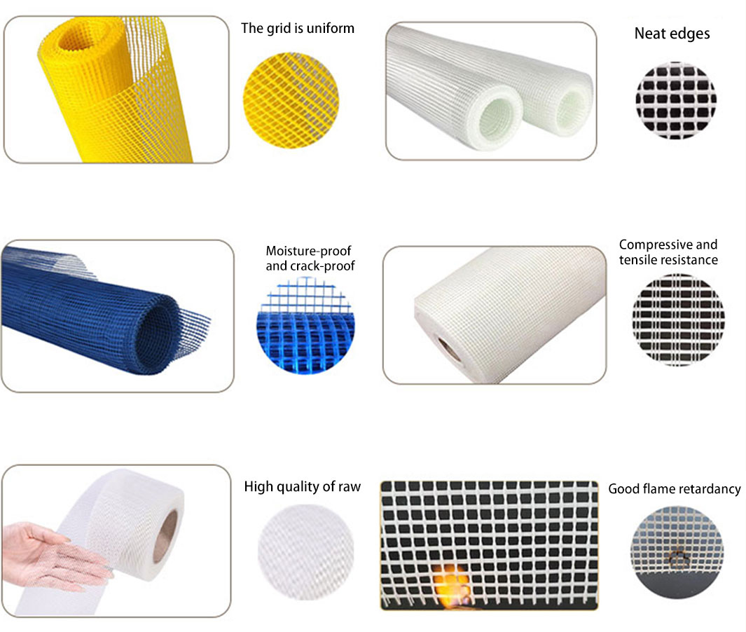 Alkaline resistant fiberglass mesh roll for wall plastering